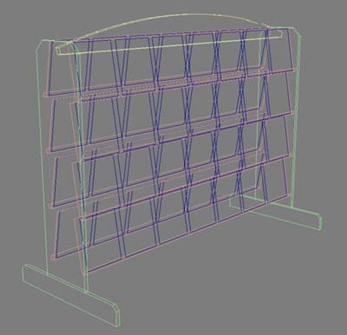 Magazine Rack Shelf 3ds