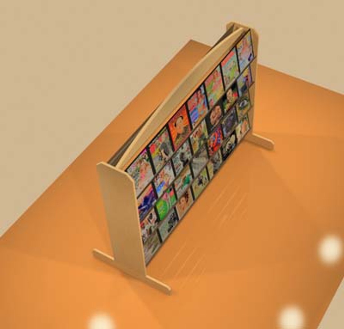 Magazine Rack Shelf 3ds