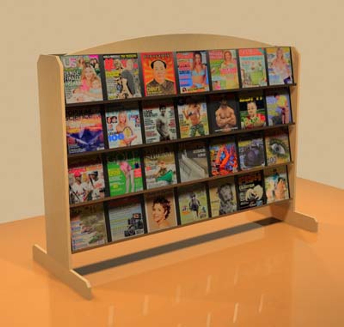 Magazine Rack Shelf 3ds