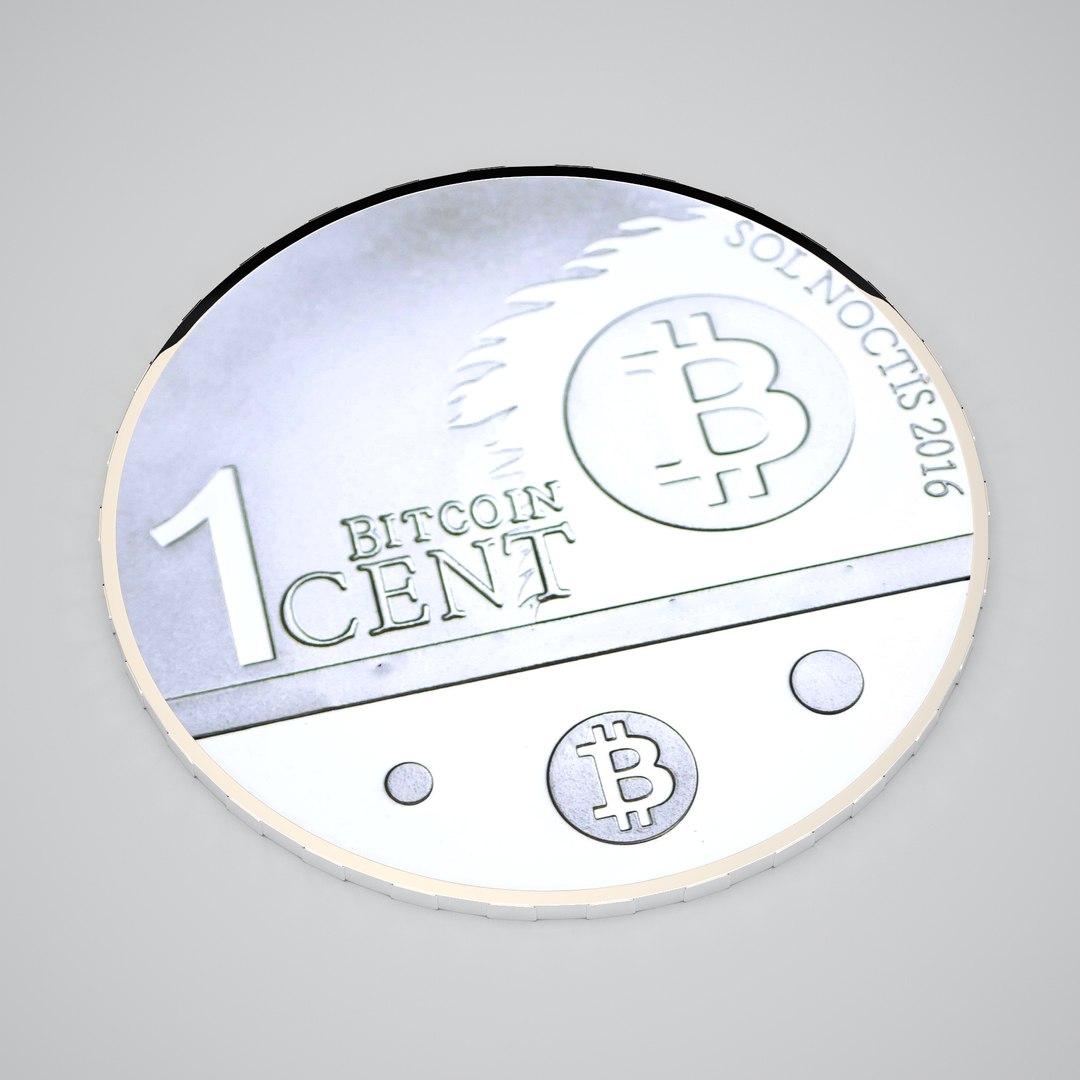 Silver 1 Cent Bitcoin 3D Model - TurboSquid 2384407