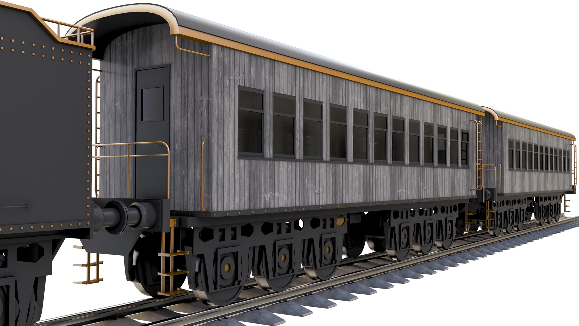 3D Old Train - TurboSquid 1513774