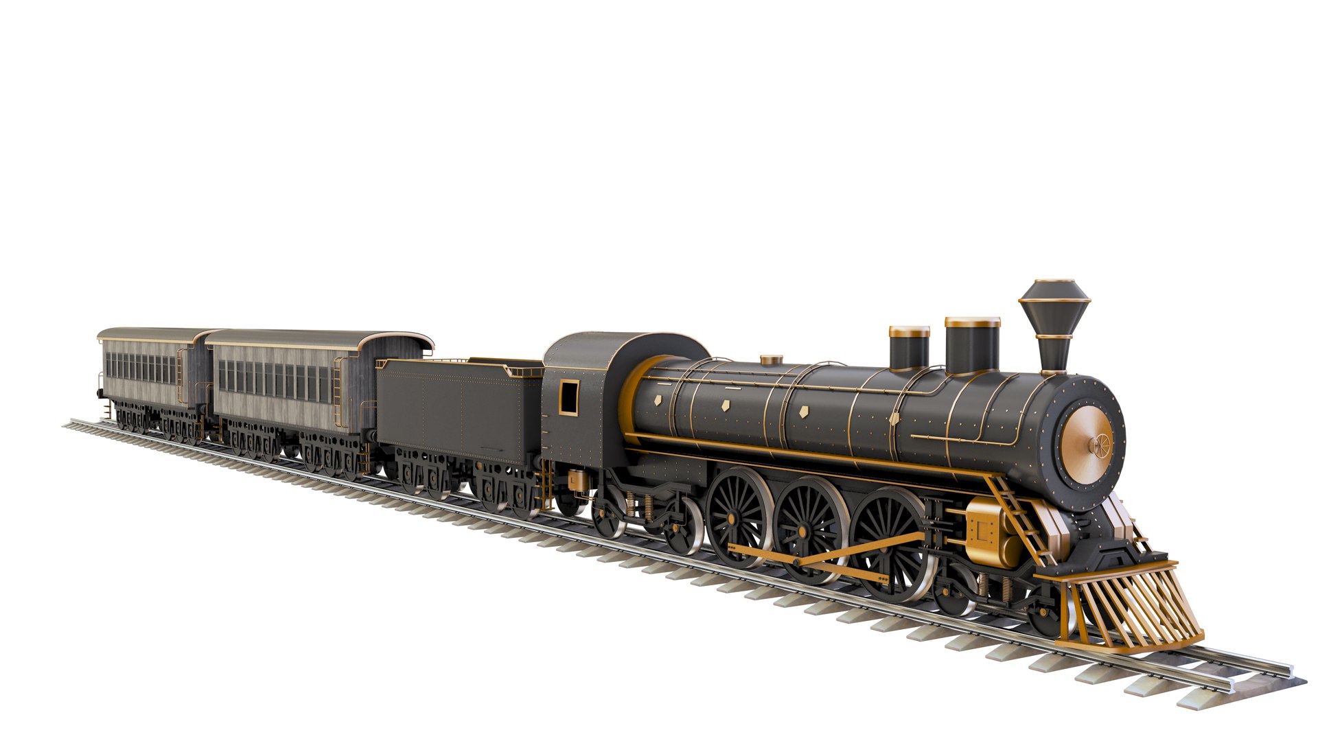 3D Old Train - TurboSquid 1513774