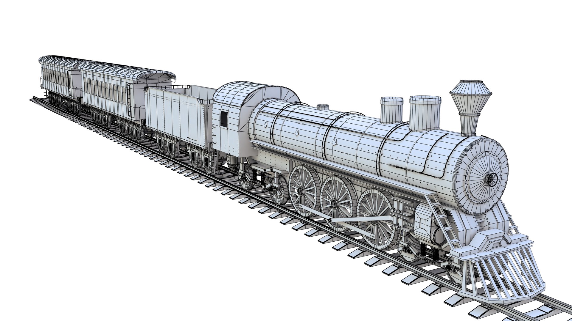 3D Old Train - TurboSquid 1513774