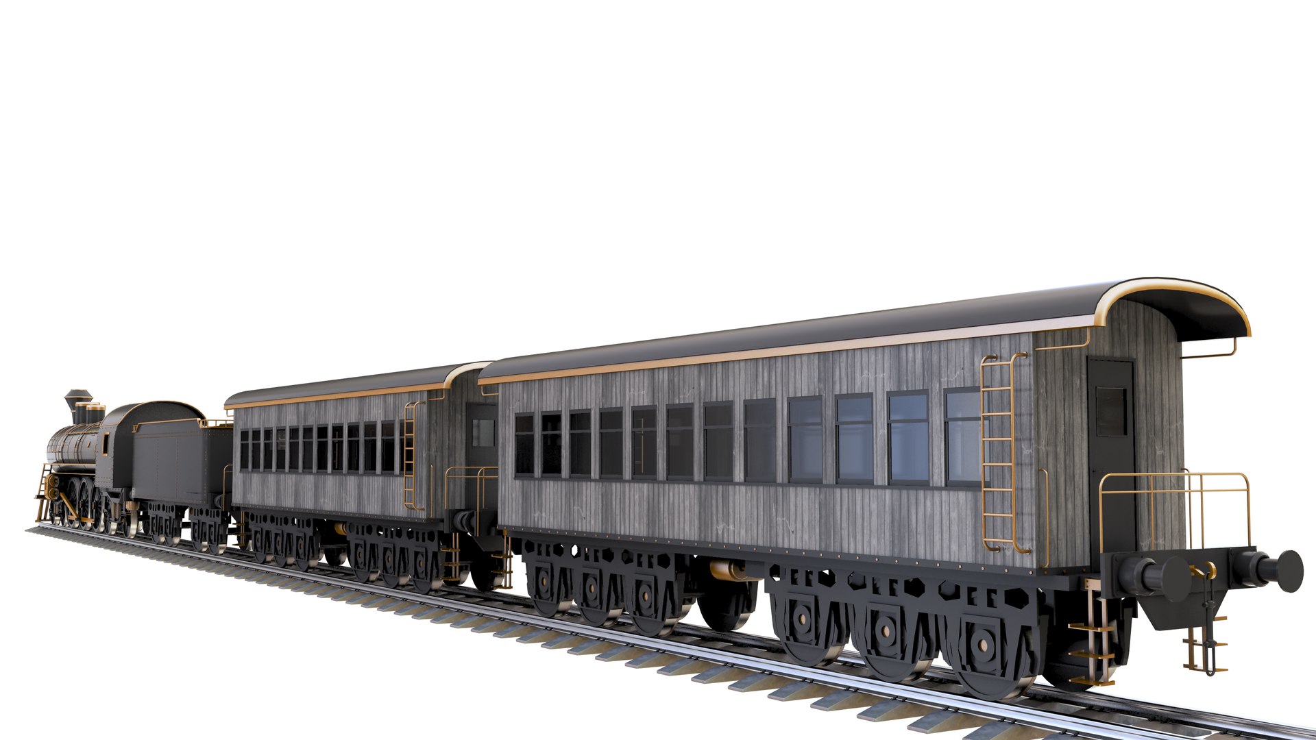 3D Old Train - TurboSquid 1513774