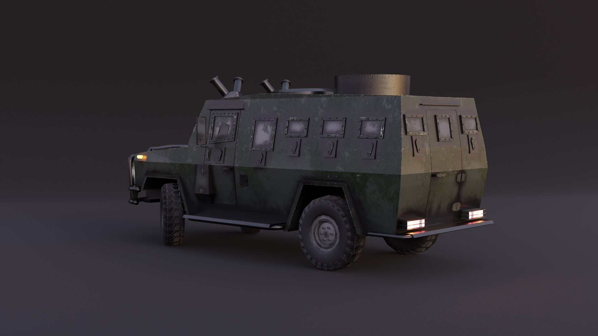 AMZ Dzik 4x4 armer military vehicle Low-poly 3D model 3D - TurboSquid ...