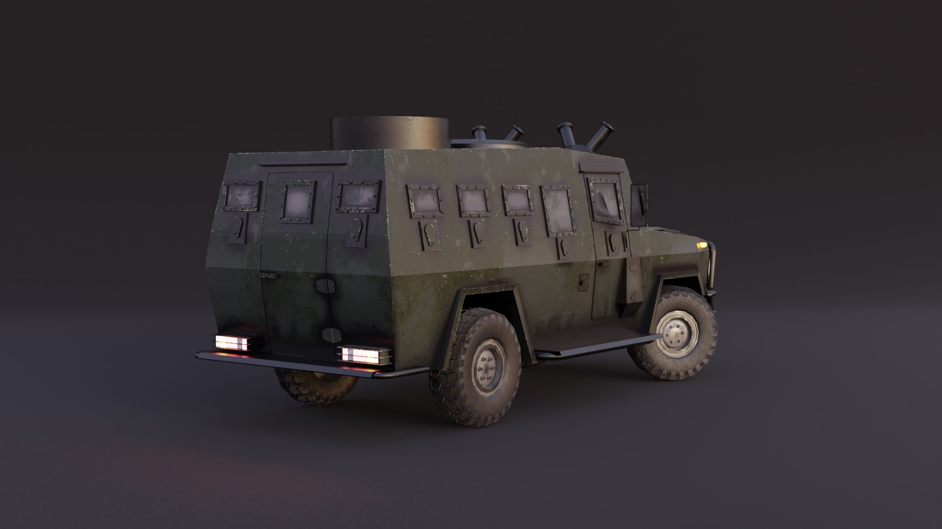AMZ Dzik 4x4 armer military vehicle Low-poly 3D model 3D - TurboSquid ...