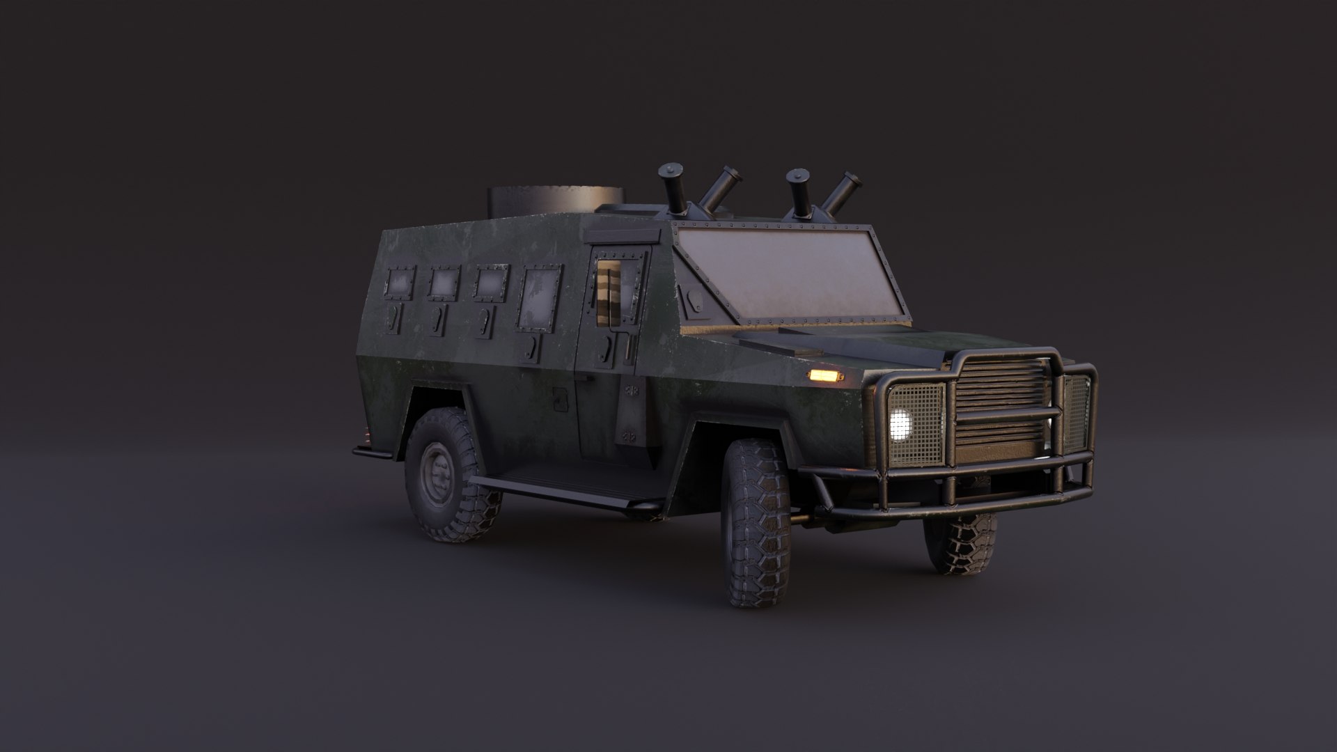 AMZ Dzik 4x4 armer military vehicle Low-poly 3D model 3D - TurboSquid ...