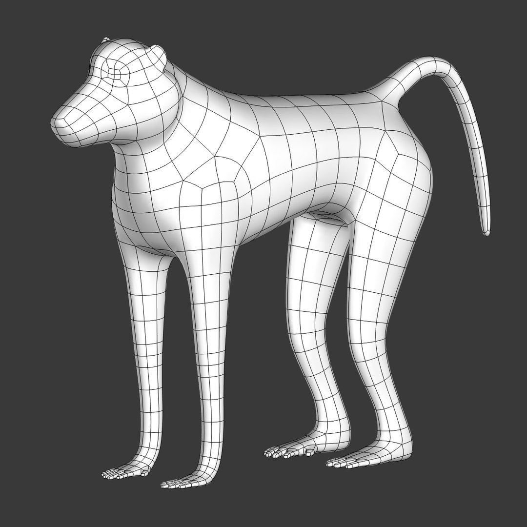 3D Baboon Mesh Model - TurboSquid 1254328