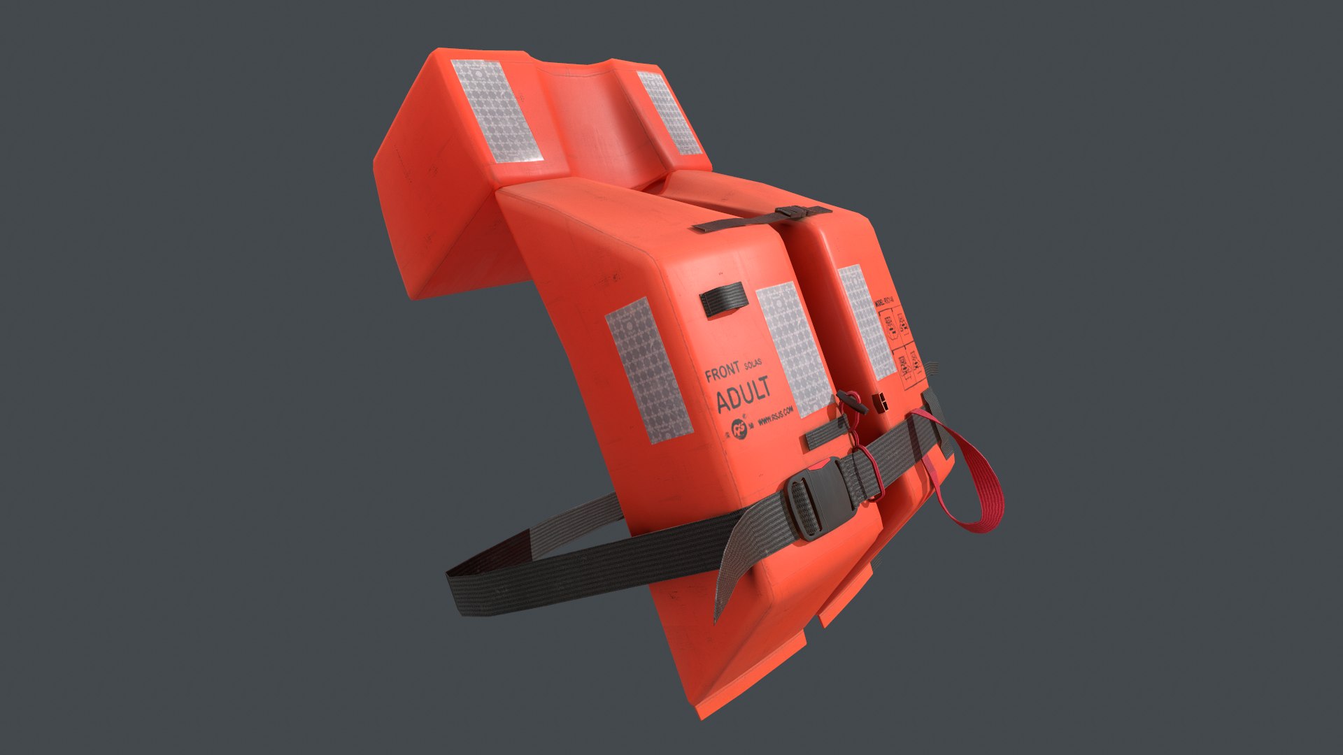 Foldable Life Jacket Model - TurboSquid 2188476