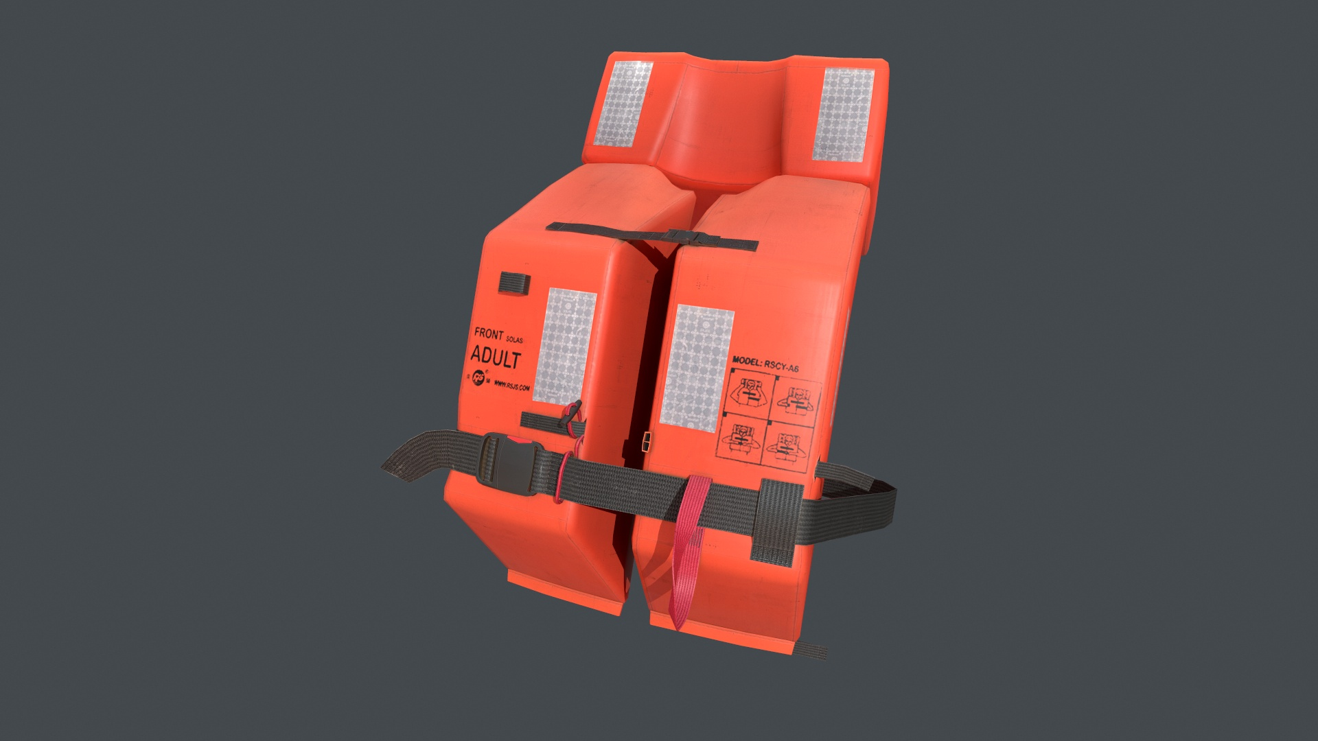 Foldable Life Jacket Model - TurboSquid 2188476