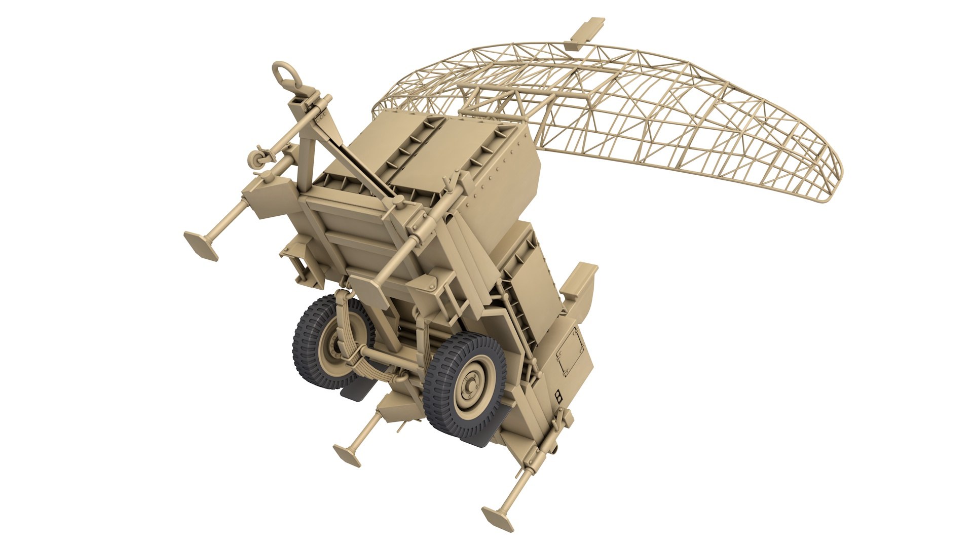 Radar AN MPQ 50 PAR 3D - TurboSquid 2389049