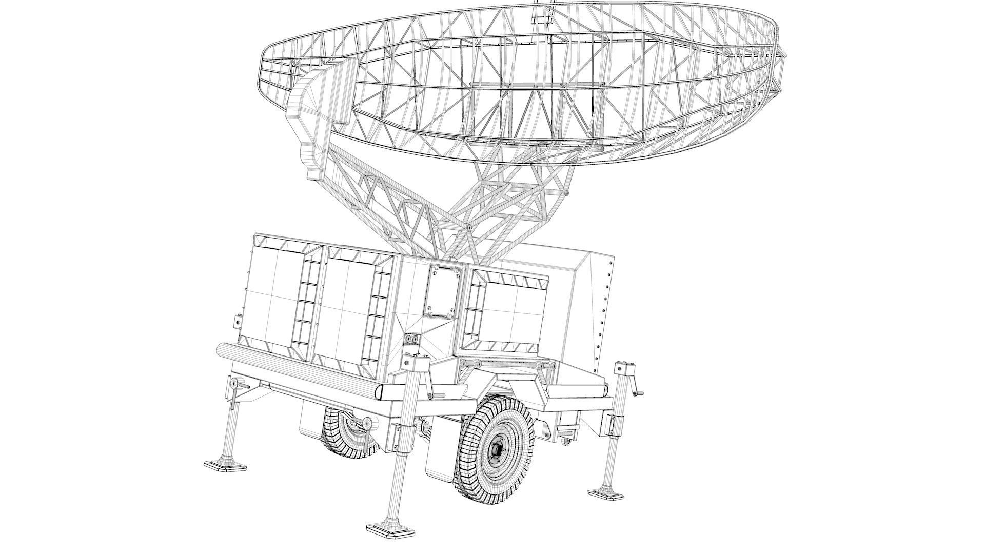 Radar AN MPQ 50 PAR 3D - TurboSquid 2389049