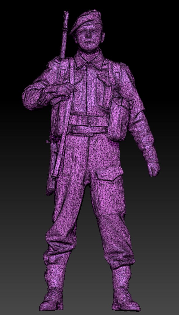 Scanned British Commando Character 3D Model - TurboSquid 1484492