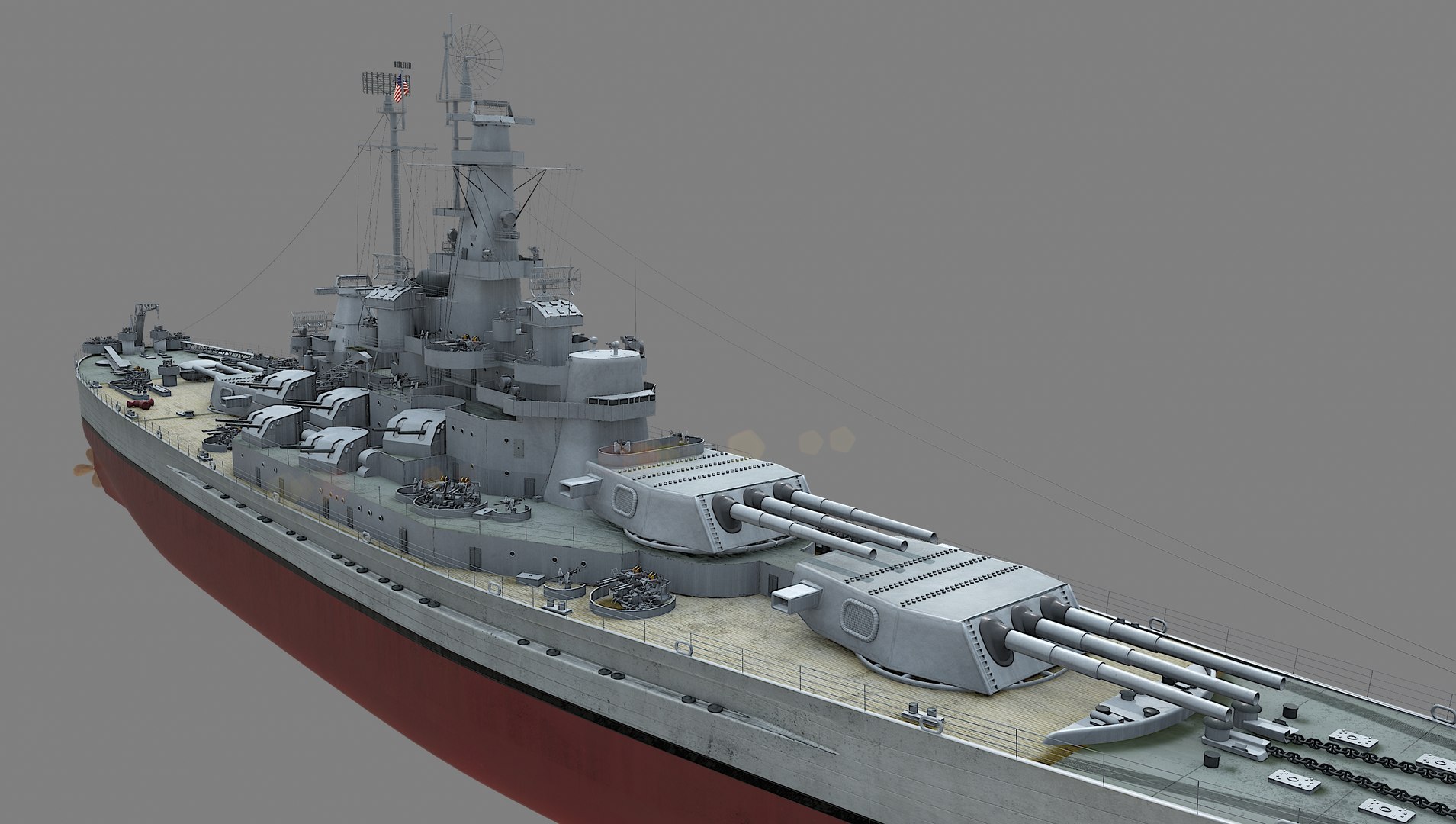 Bb-59 Massachusetts Battleship Ma