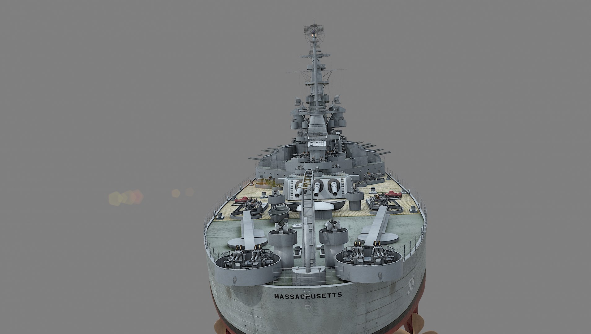 Bb-59 Massachusetts Battleship Ma