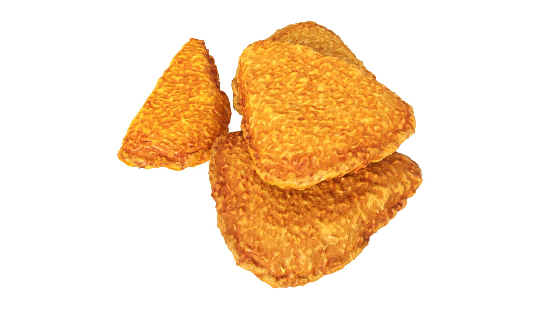 3D Chicken Cutlets With Cut In Crispy Breadcrumbs Model - TurboSquid ...