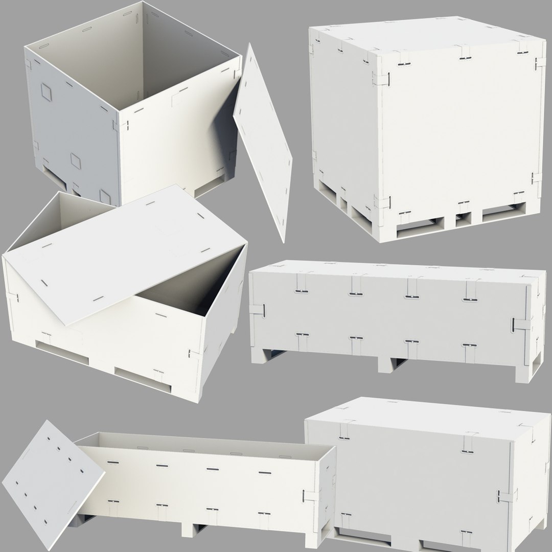 3d Model Of Crate Shiping Ship