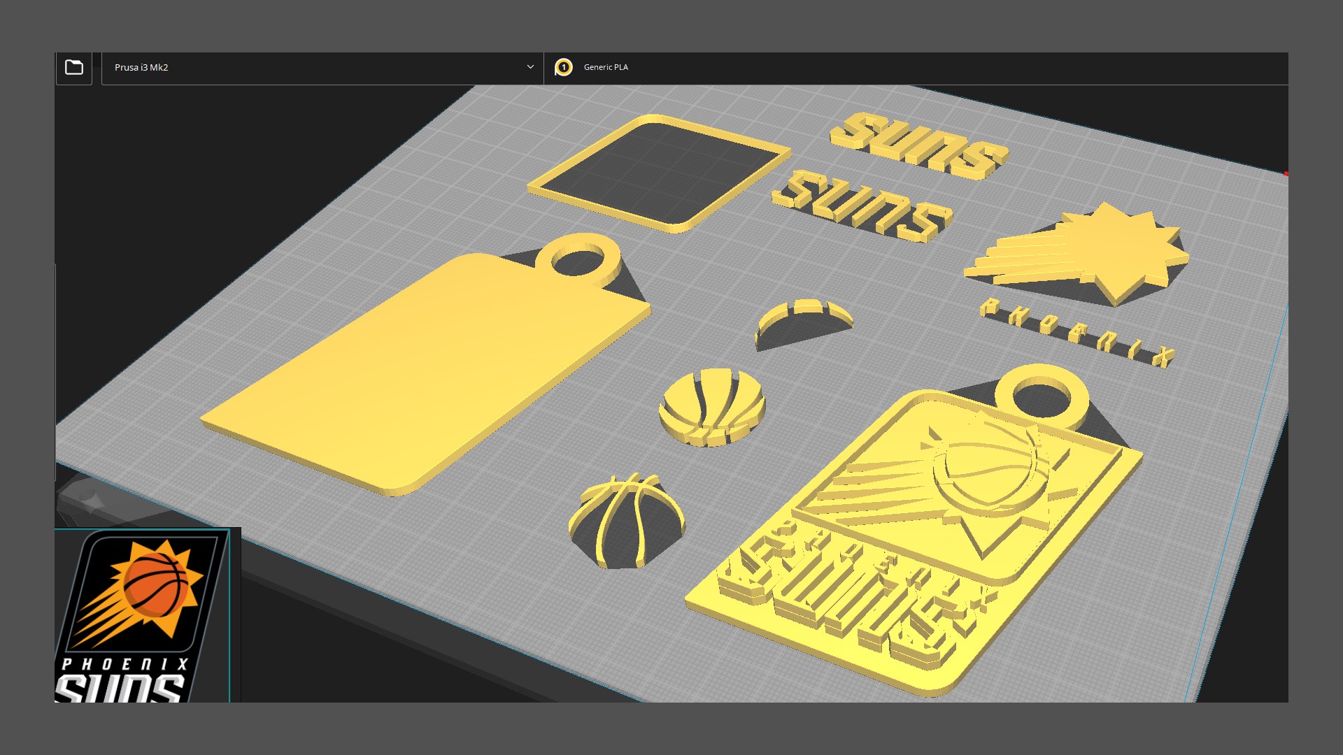 Phoenix Suns Logo Printable And Renderable 3D - TurboSquid 2222805