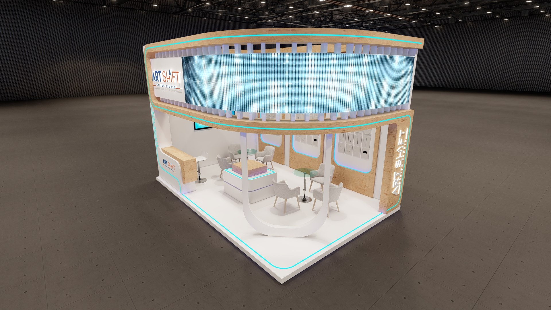 3D Exhibition Booth Stand 4 X 6m - TurboSquid 2391544