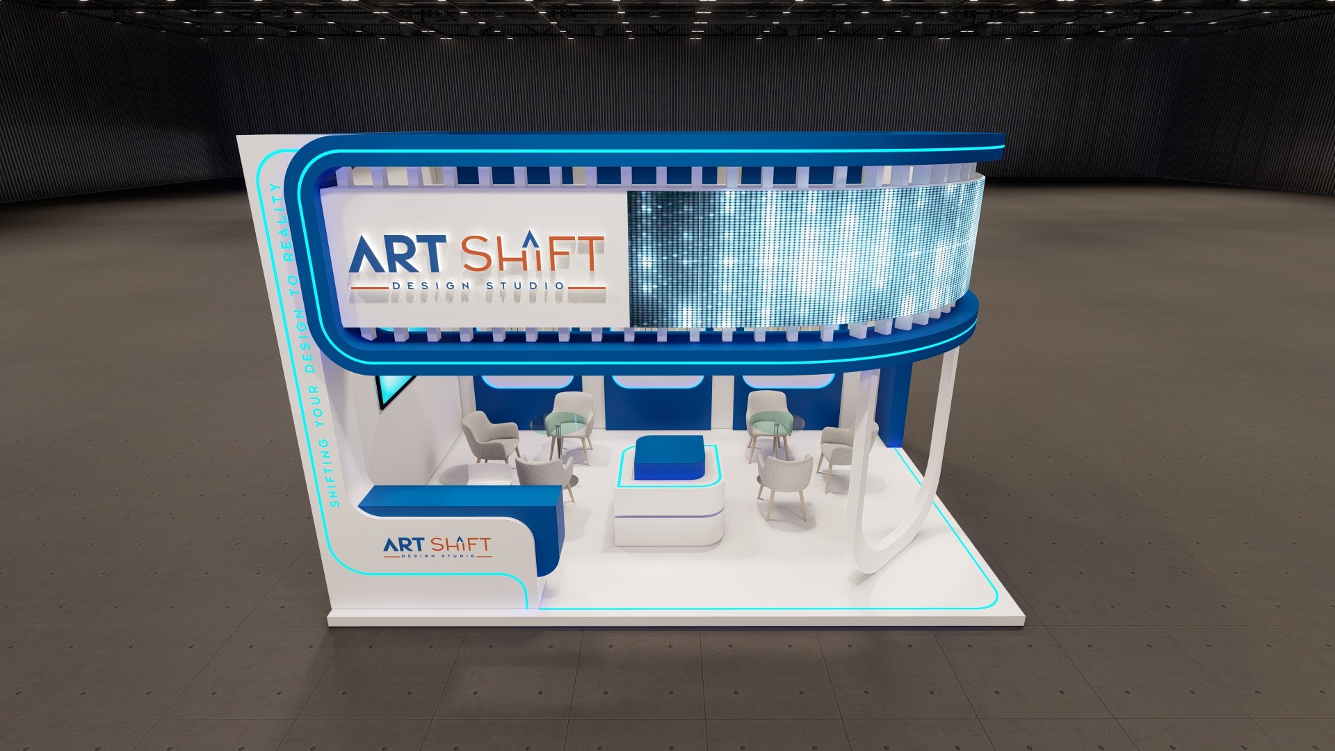3D Exhibition Booth Stand 4 X 6m - TurboSquid 2391544