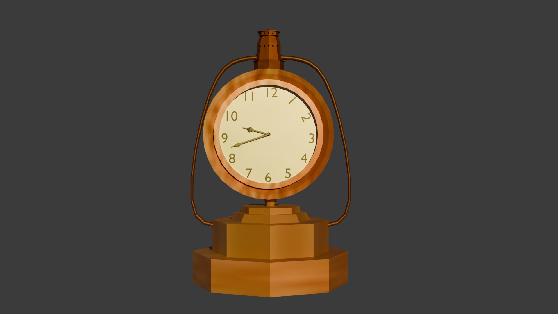 3D Model Old-Styled Low-Poly Clock - TurboSquid 2344881