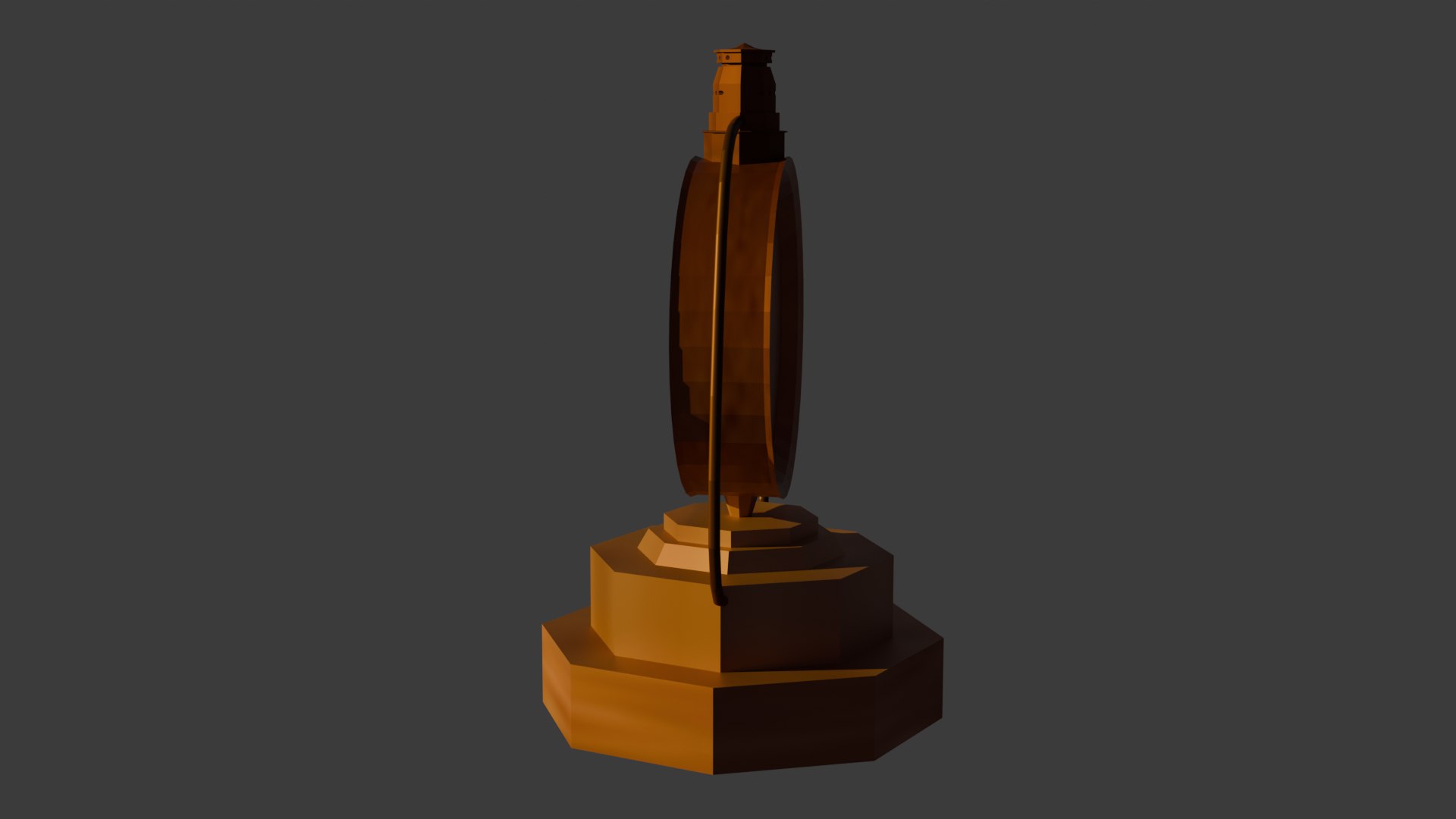 3D Model Old-Styled Low-Poly Clock - TurboSquid 2344881