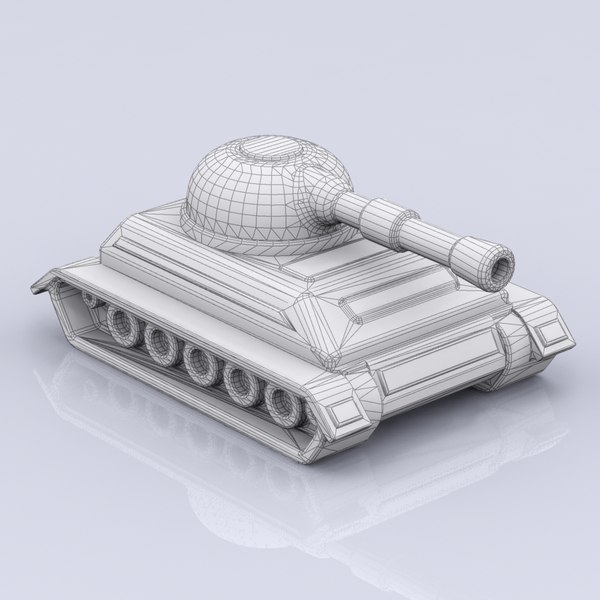 3d porcelain tank figure model