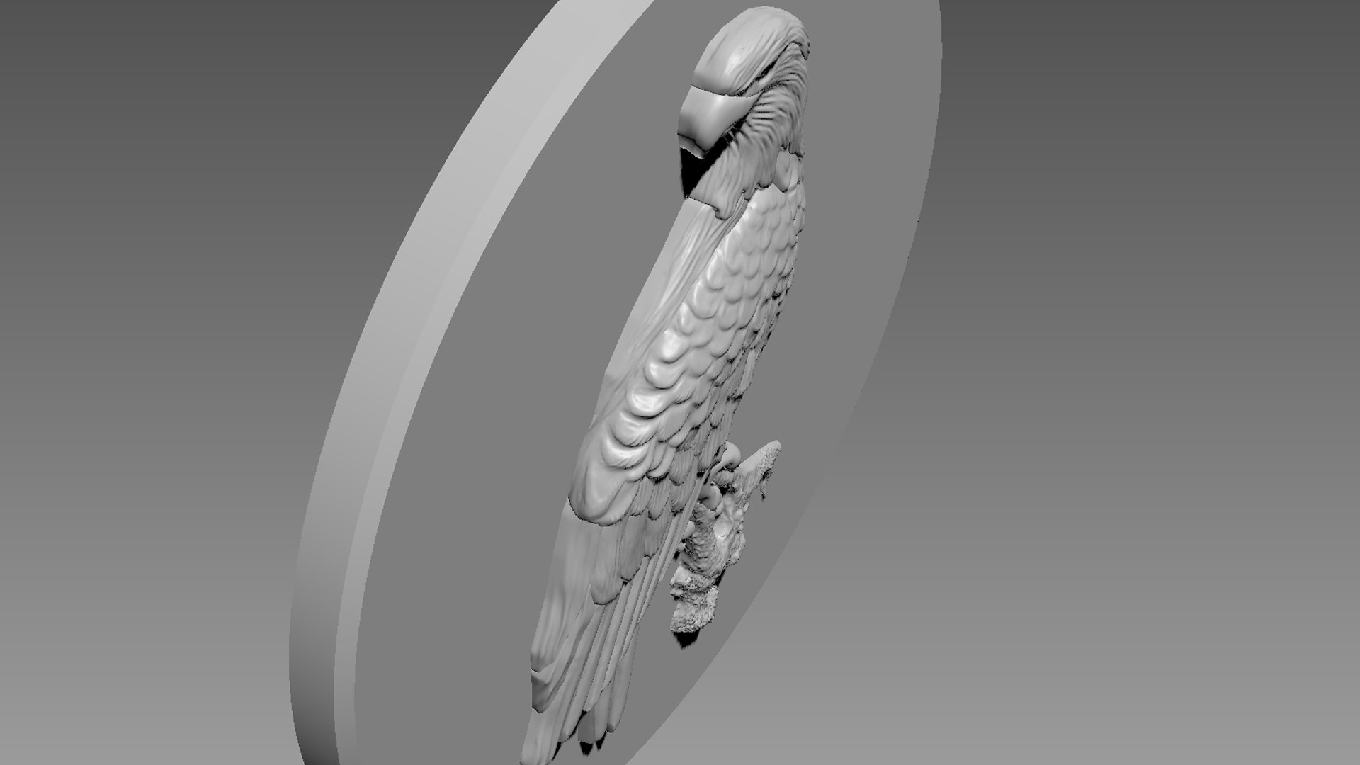 Eagle Bas-relief 3D - TurboSquid 2134378