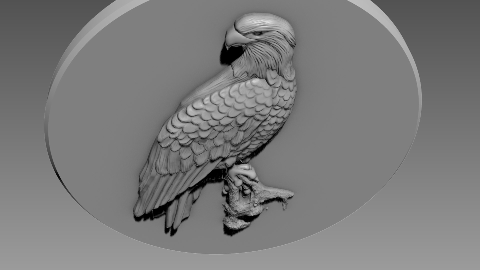 Eagle Bas-relief 3D - TurboSquid 2134378