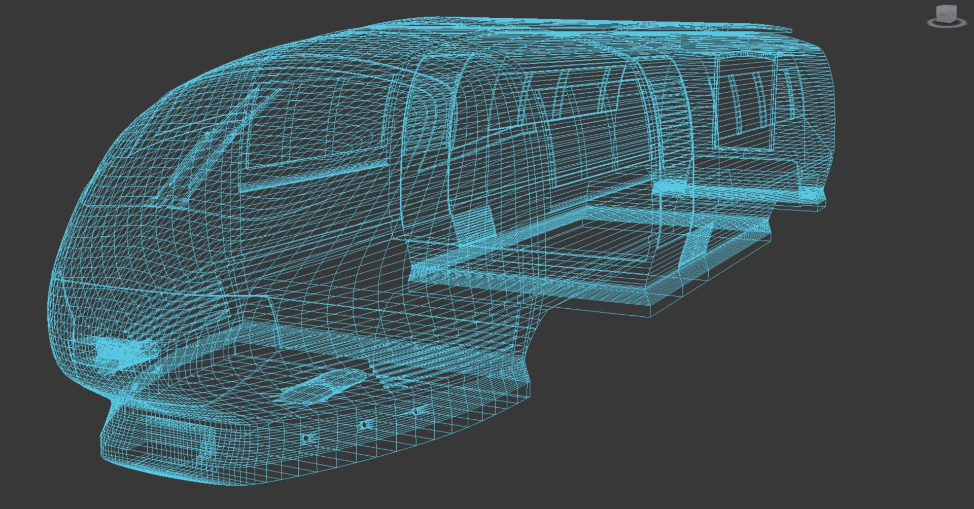 3d modern train railroad model