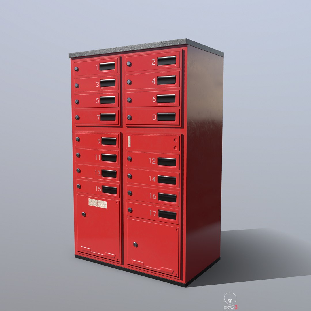 3D Red Mailbox Model - TurboSquid 1246902