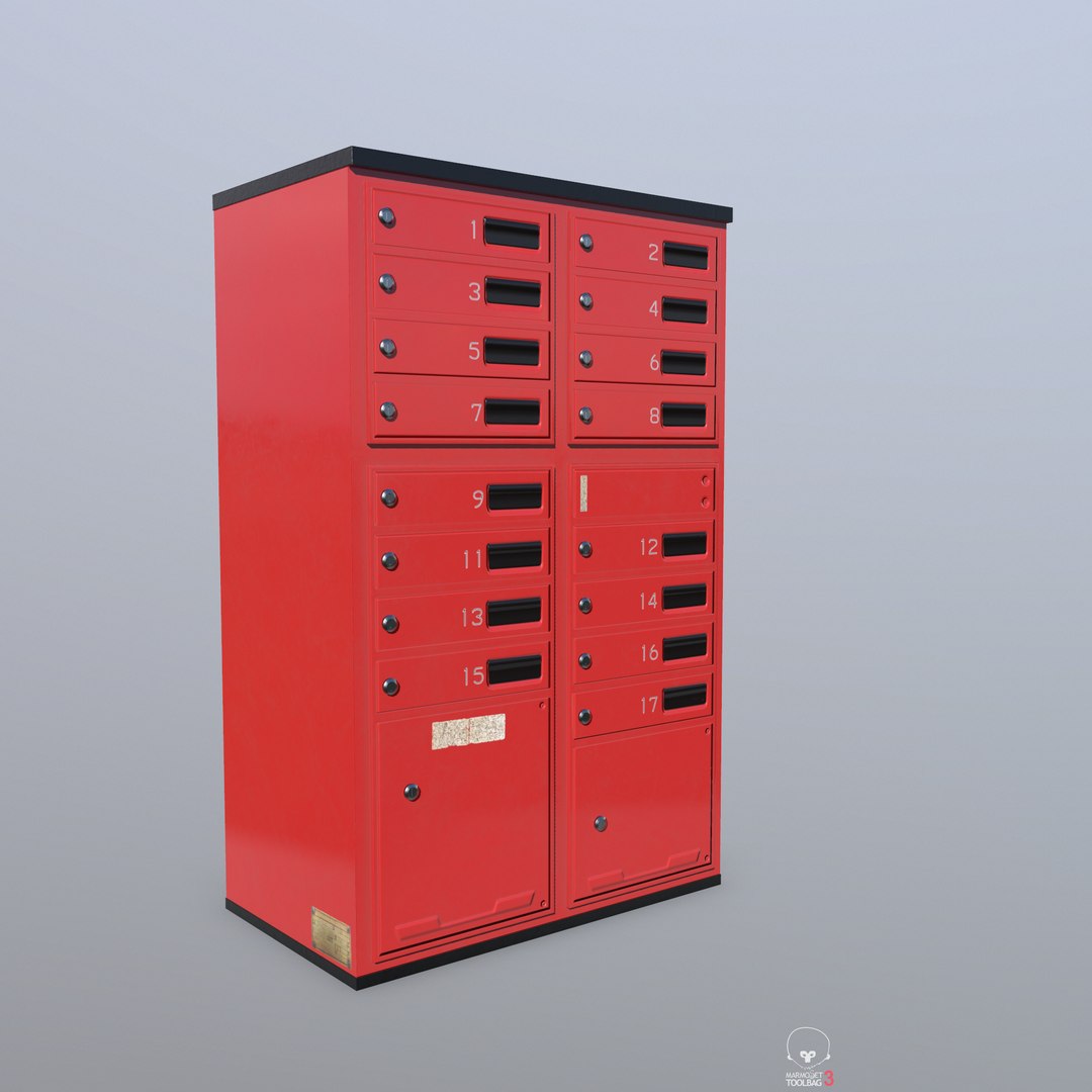 3D Red Mailbox Model - TurboSquid 1246902