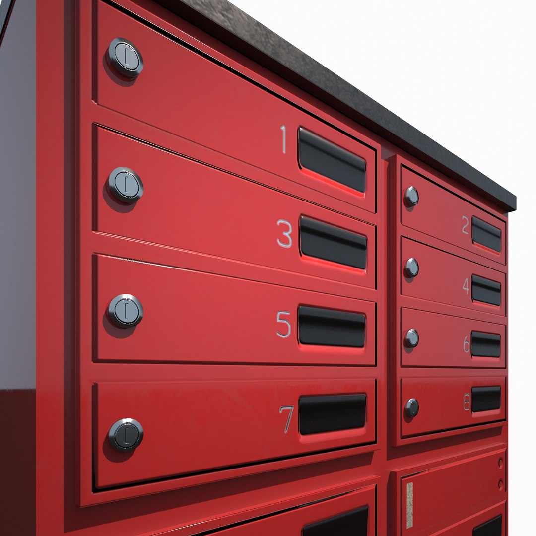 3D Red Mailbox Model - TurboSquid 1246902