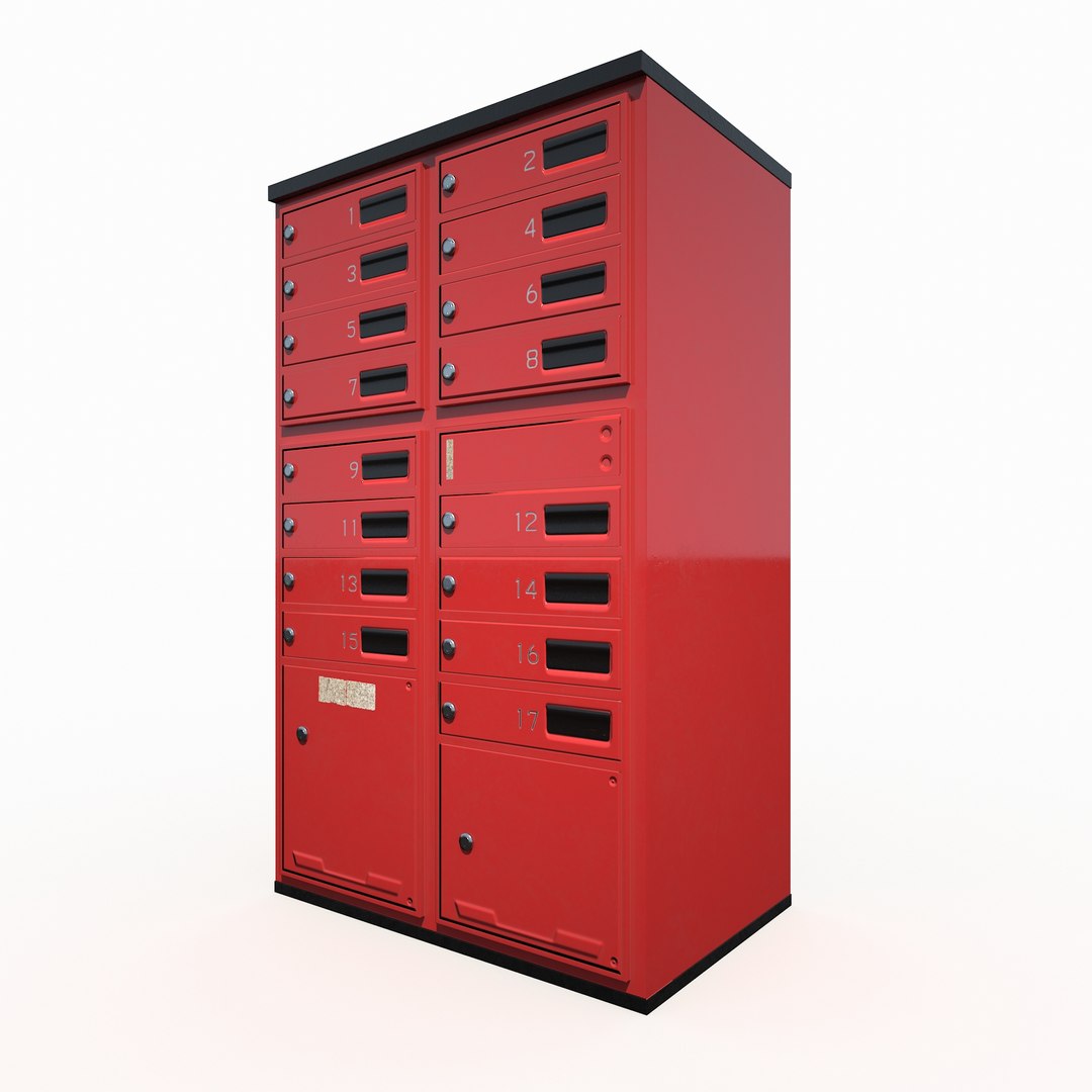 3D Red Mailbox Model - TurboSquid 1246902