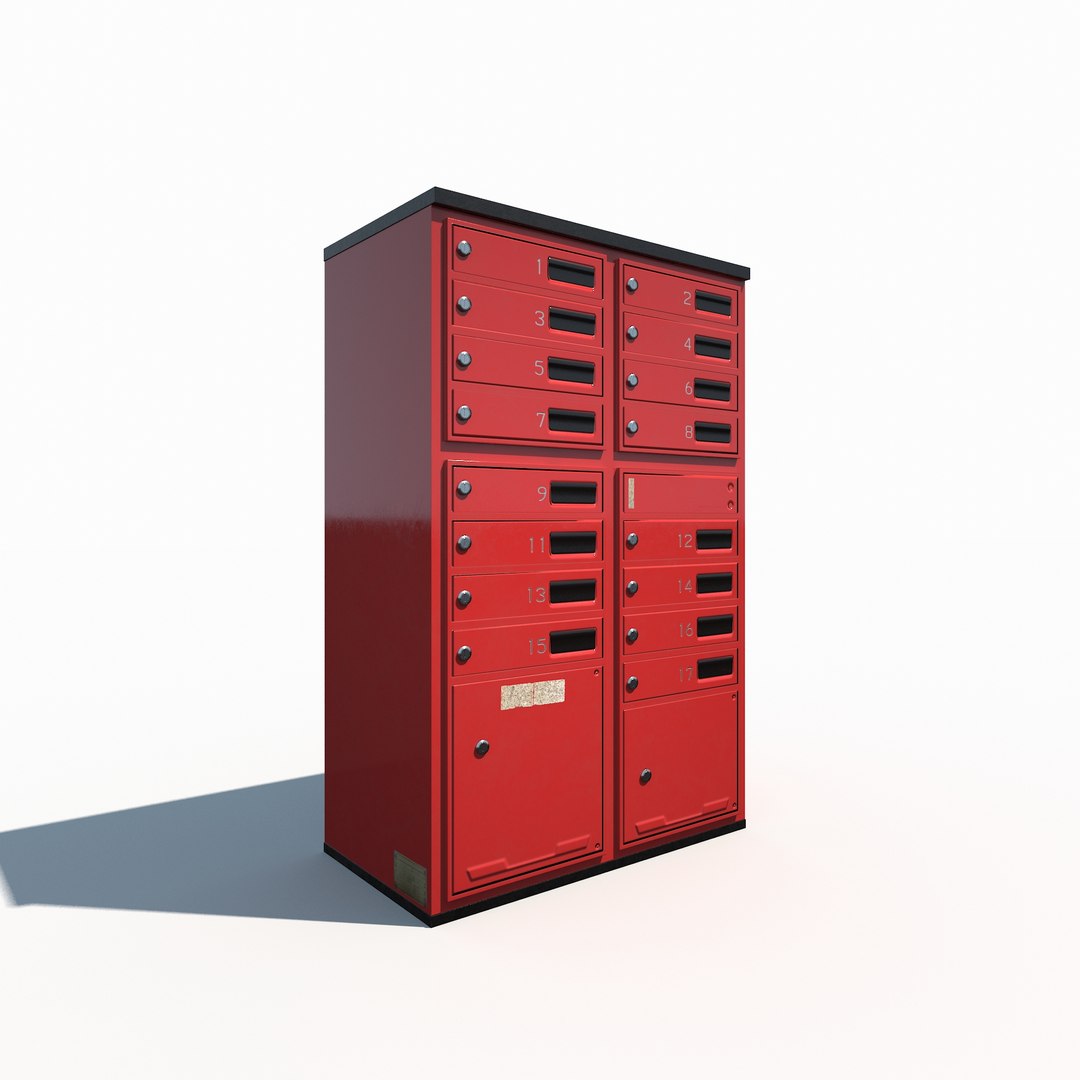 3D Red Mailbox Model - TurboSquid 1246902