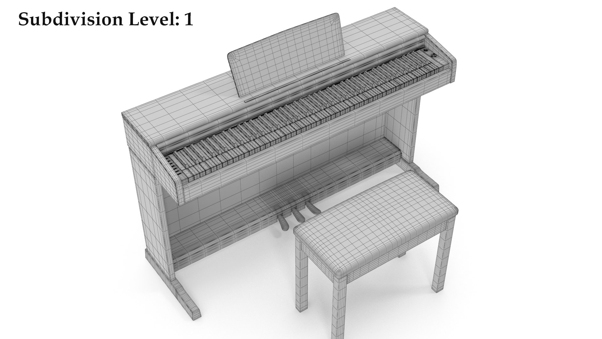 3D Model Digital Piano Yamaha YDP-145R - TurboSquid 2276506