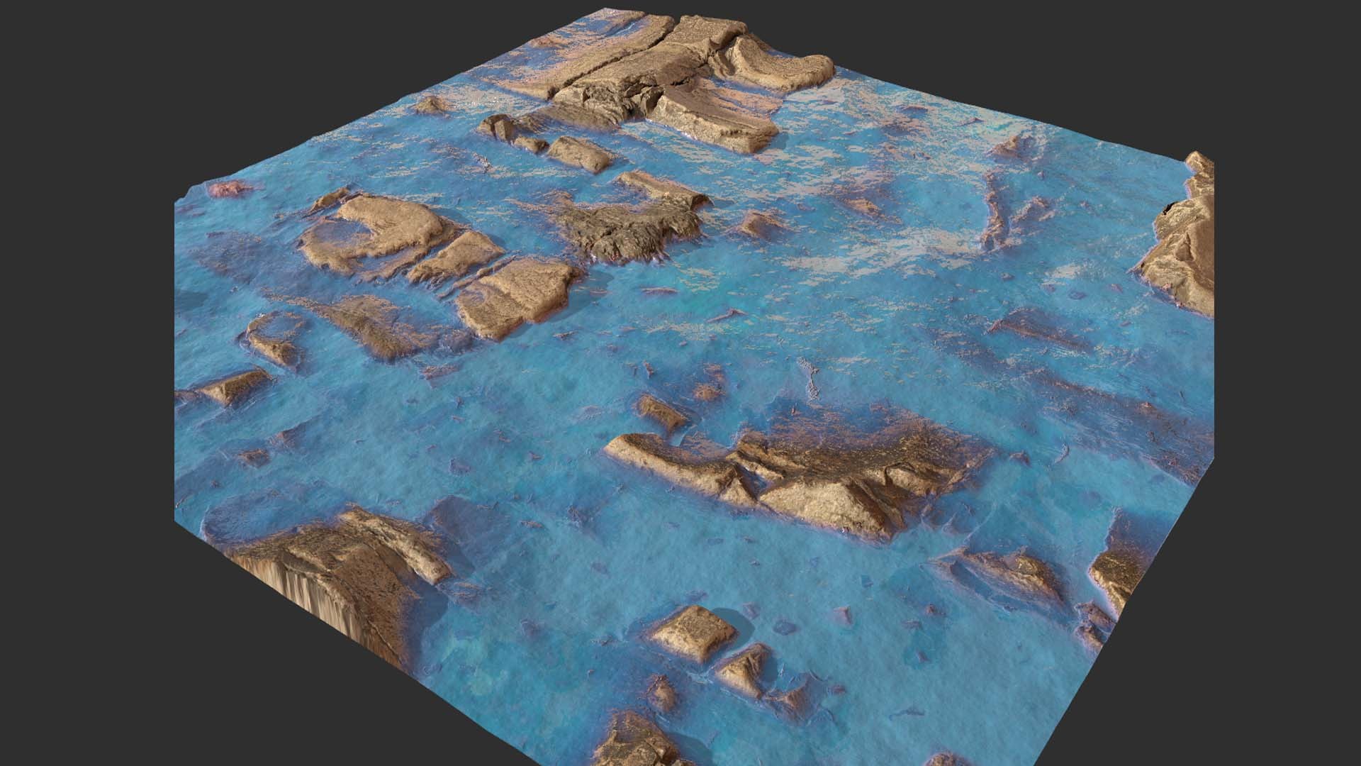 3D Blue Sea Rocks Pbr 4k Texture Model - TurboSquid 2207407