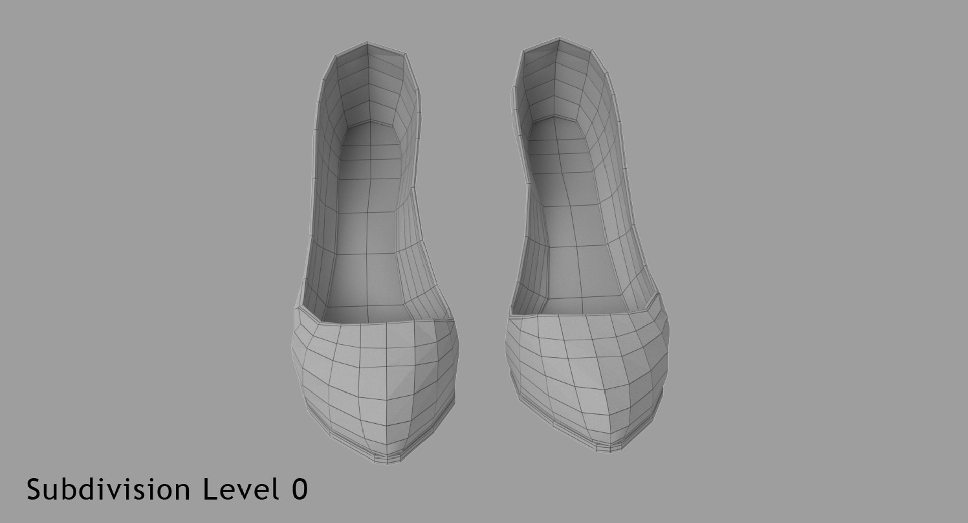 3d Model Shoe Heels Classic Red