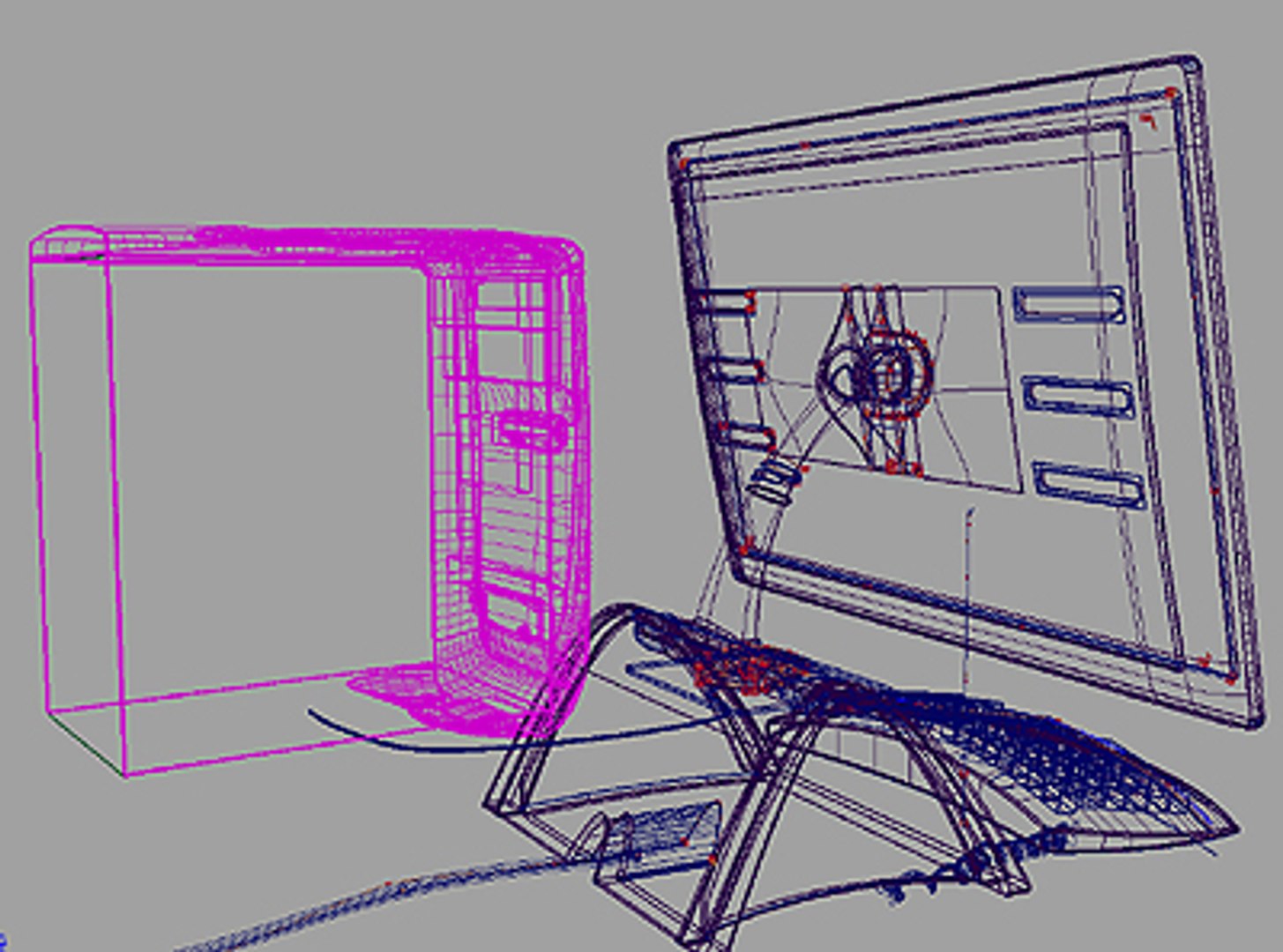 3d Pc Flat Panel Model