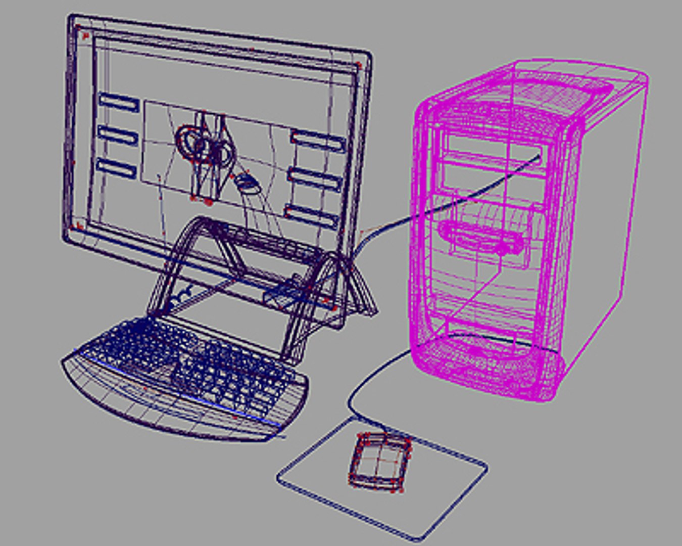 3d Pc Flat Panel Model