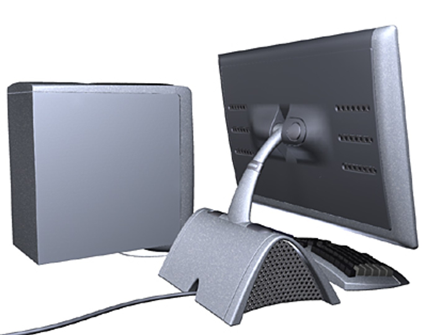3d Pc Flat Panel Model