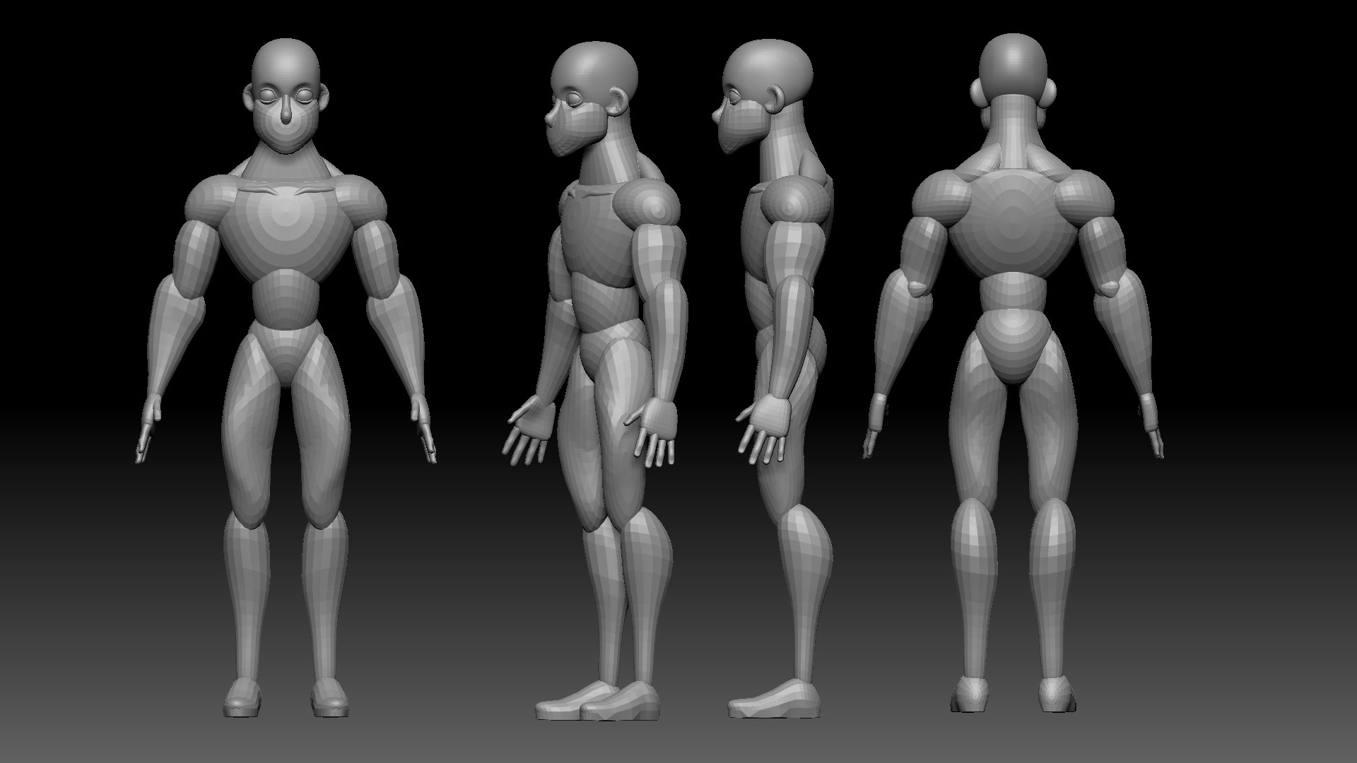 3D Base Mesh Man And Woman Model - TurboSquid 1730515