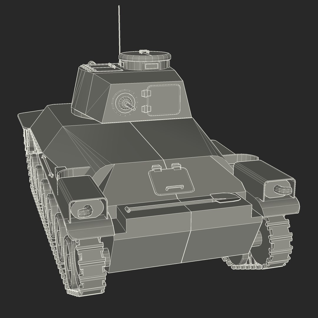 3d Model Of Japanese Tank Type Chi-ha