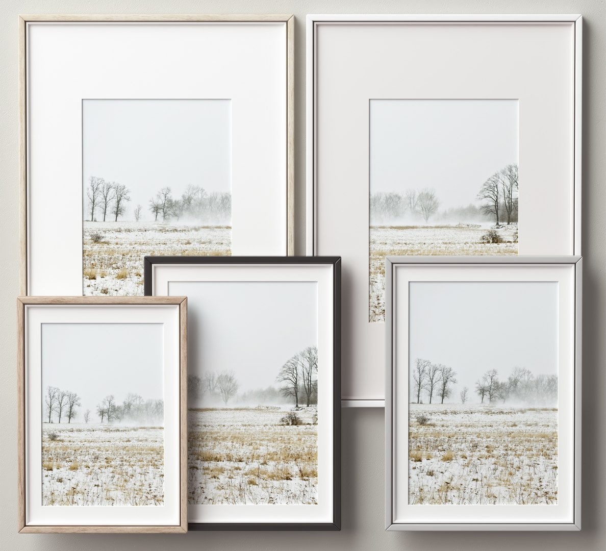 3D Picture Frames Set-455 Model - TurboSquid 2123754