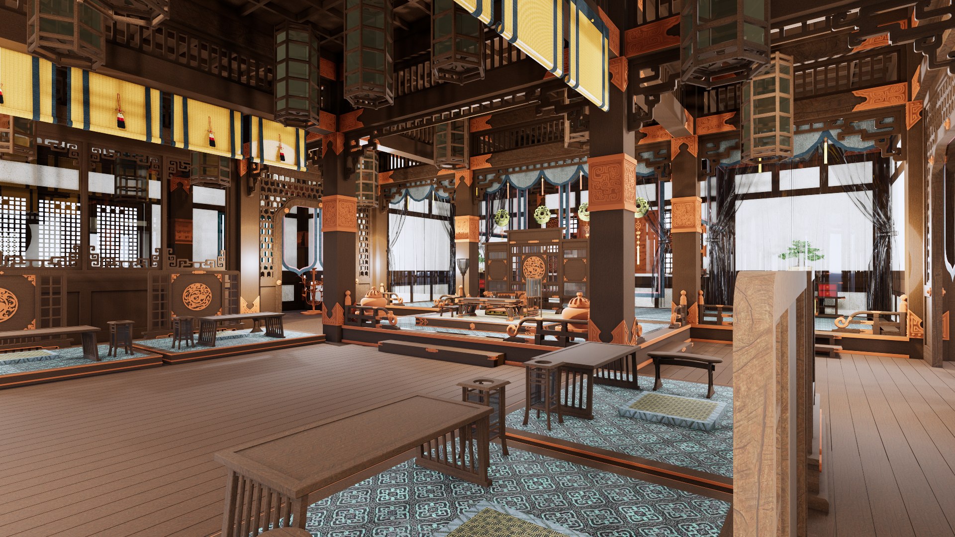 Chinese Palace Interior-A2 3D - TurboSquid 2138559