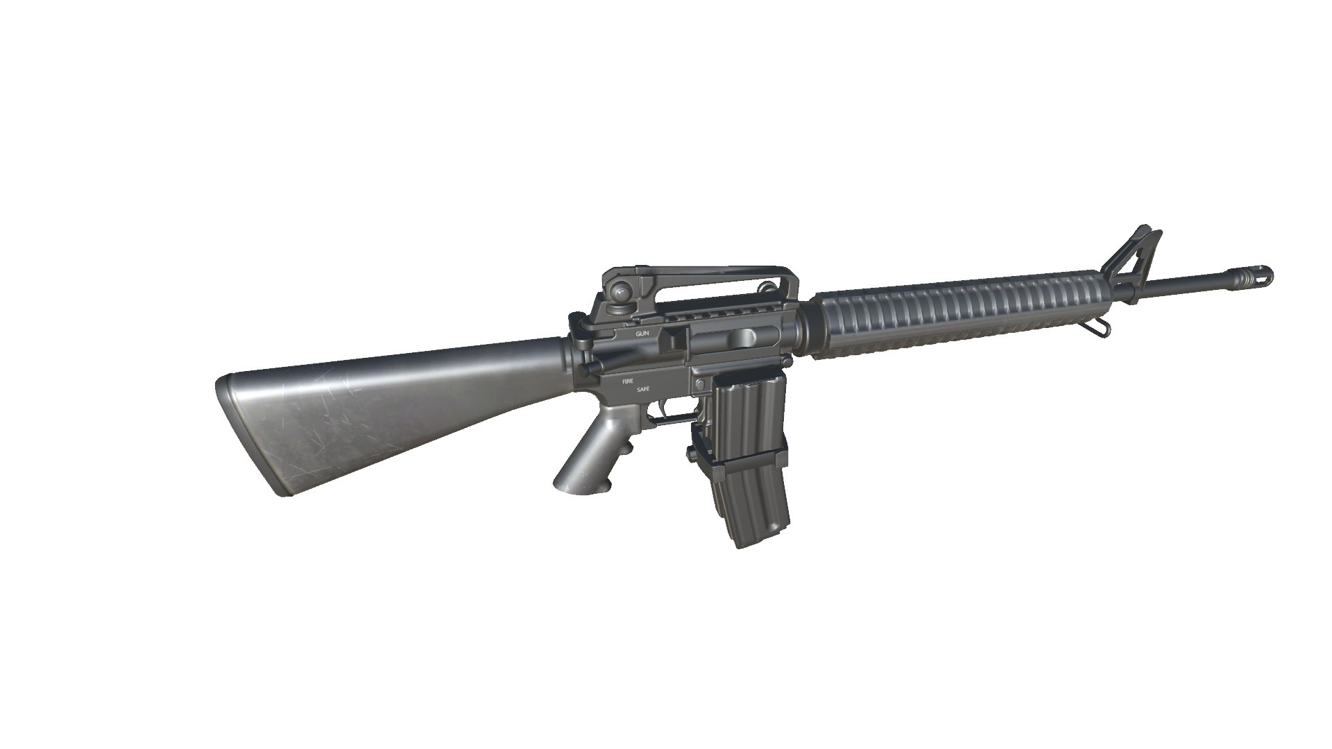 3D 26-AssaultRifleM16-gun Model 3d Game Ready Model Low-poly 3D Model ...