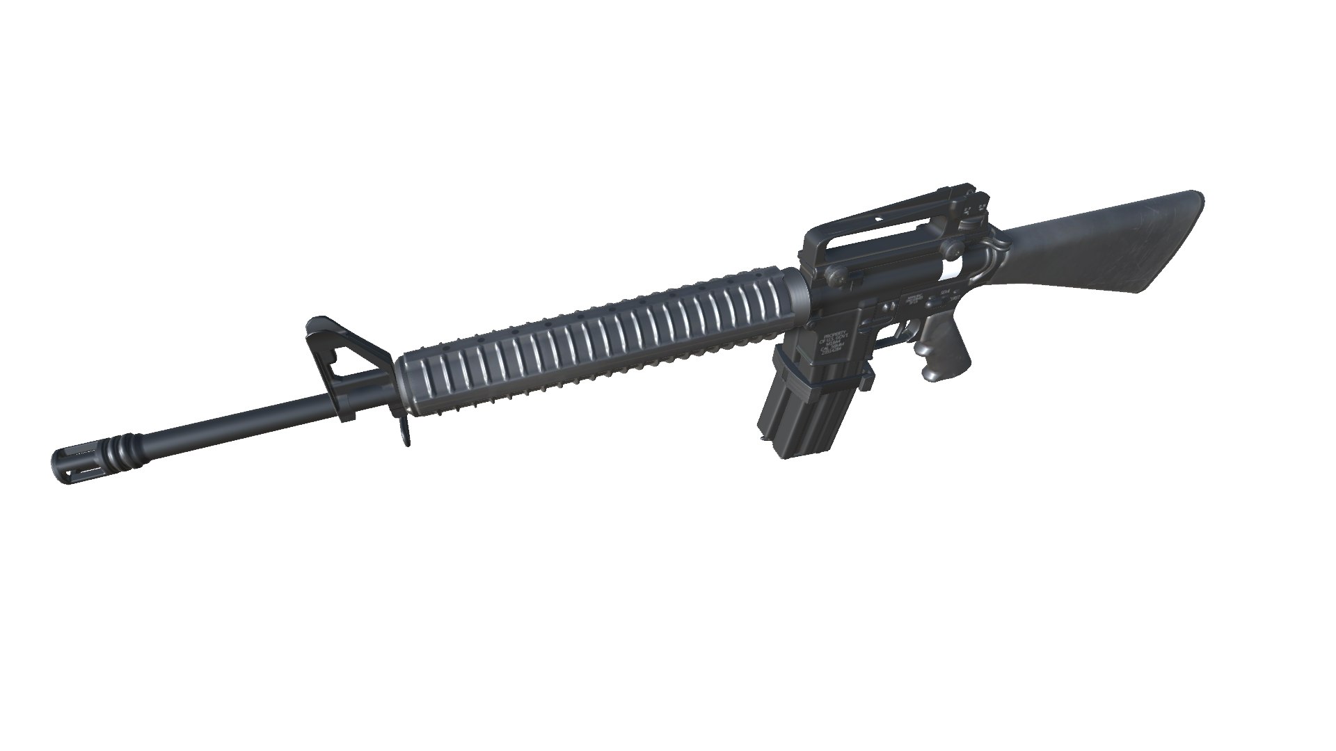 3D 26-AssaultRifleM16-gun Model 3d Game Ready Model Low-poly 3D Model ...