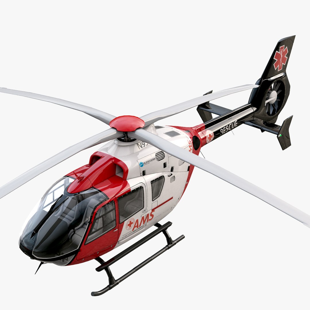 eurocopter ec 135 medical 3d model