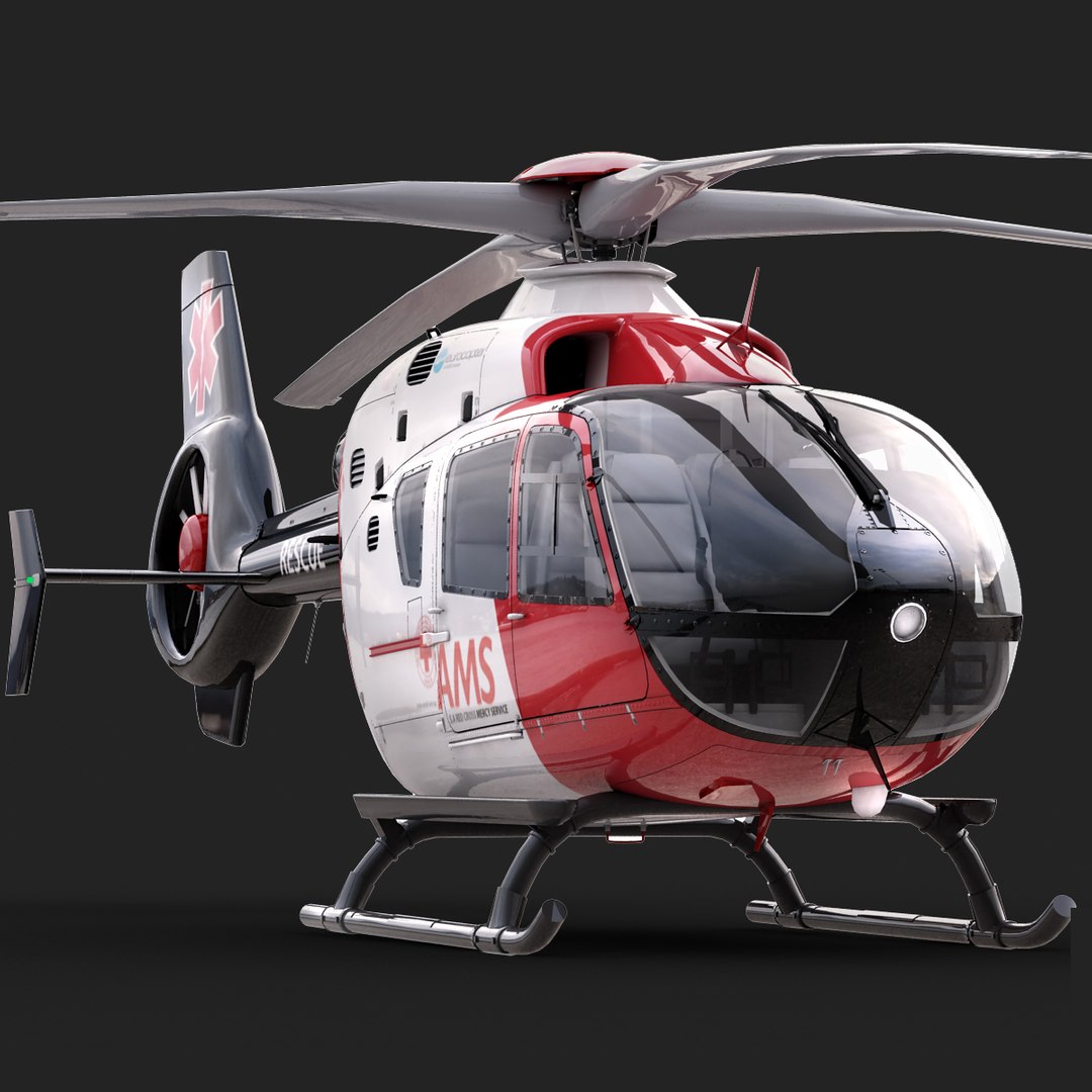 eurocopter ec 135 medical 3d model