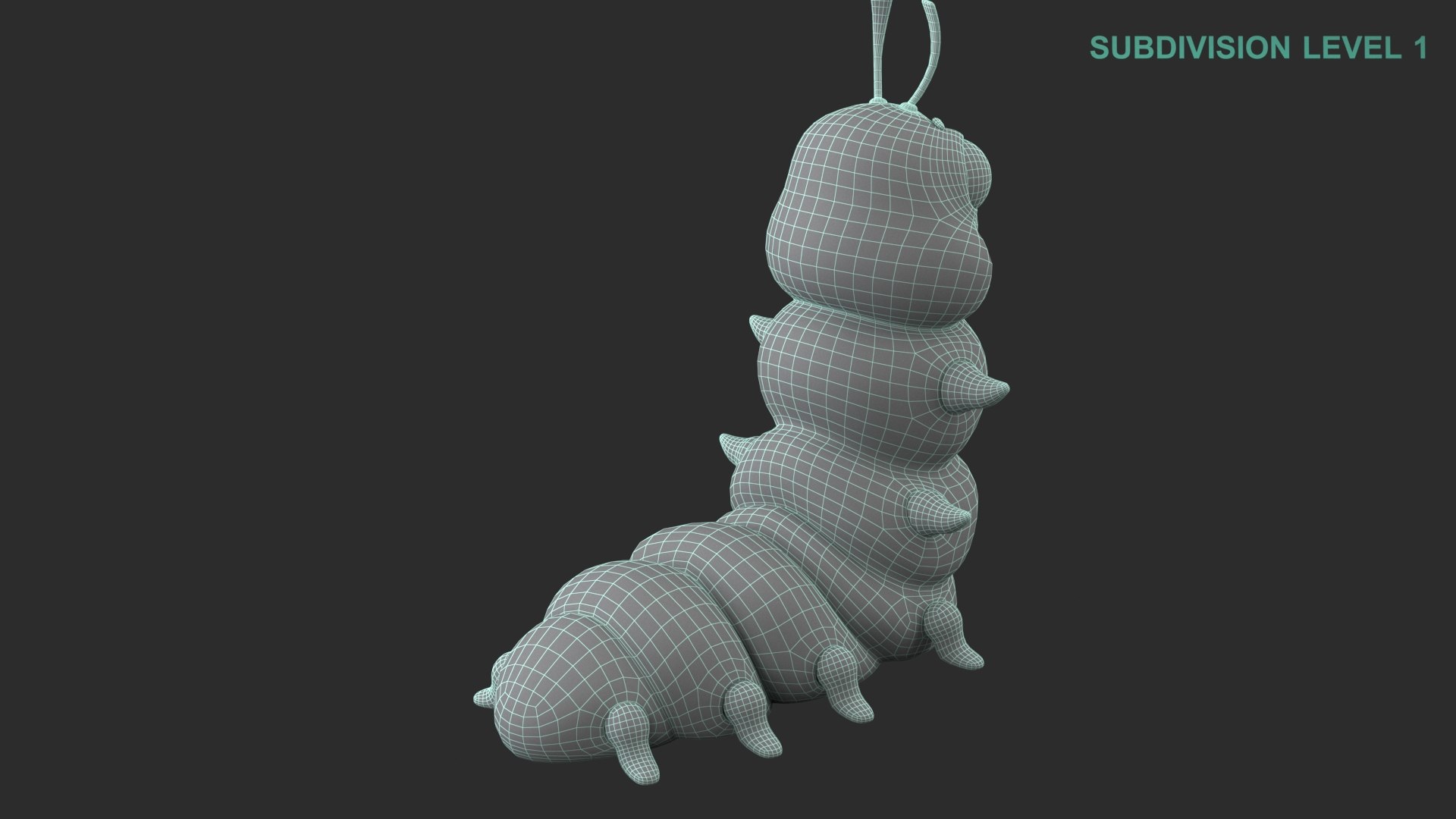 3D Model Cartoon Caterpillar Character - TurboSquid 2070233